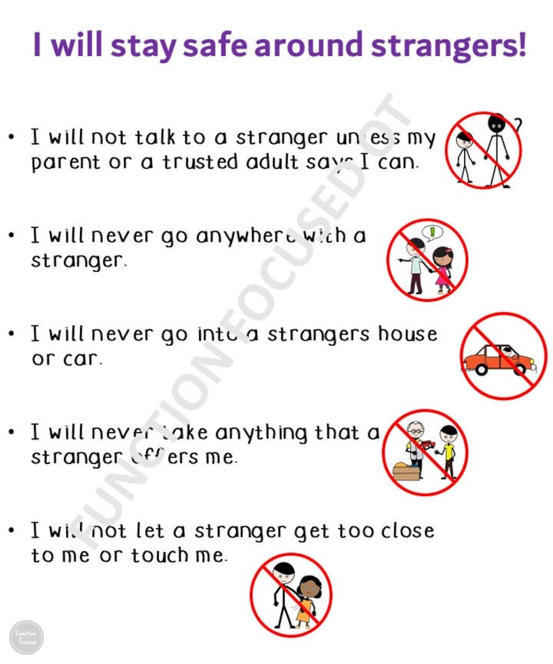 Stranger Safety Social Story: Printable Kids' Safety Narrative (PDF ...