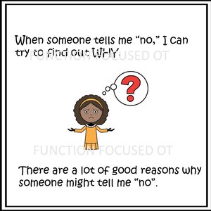 Accepting No Social Story: Emotional Regulation & Coping Skills ...