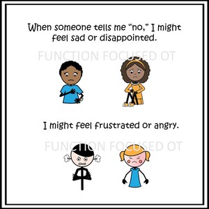 Accepting No Social Story: Emotional Regulation & Coping Skills ...