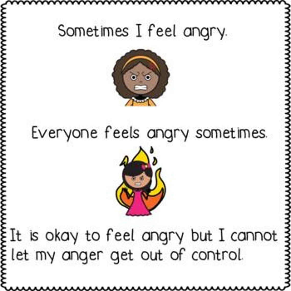 Anger Social Story - "when I Feel Angry"- Printable Emotional ...
