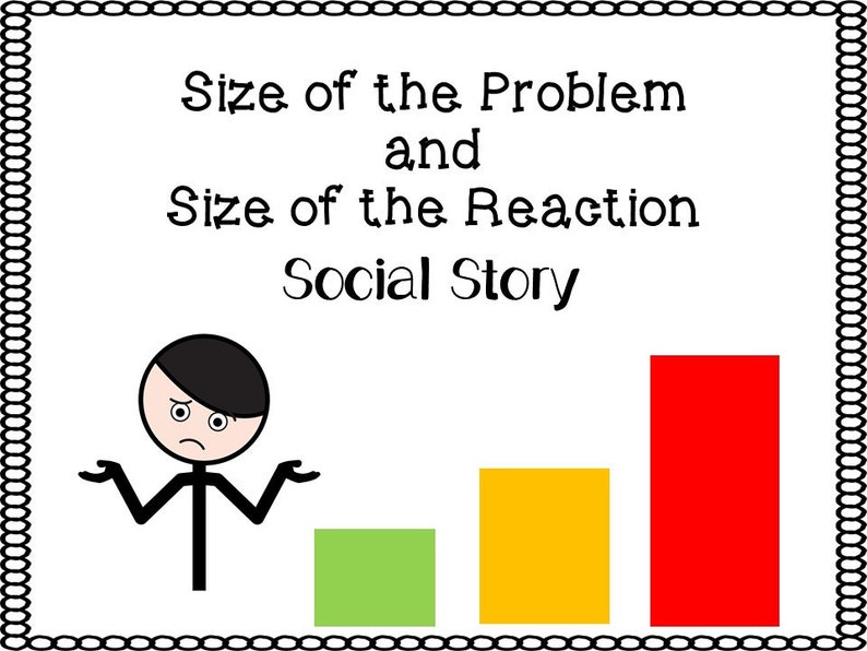 Size of the Problem Social Story Social Emotional Learning - Etsy
