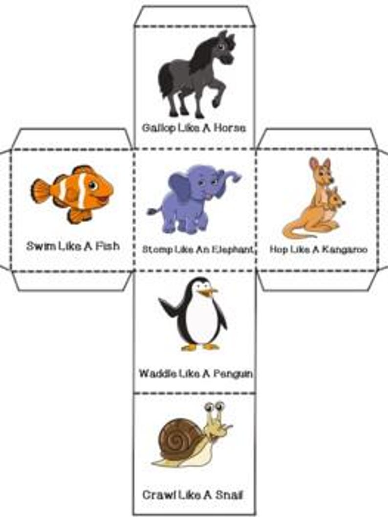 Animal Walk Dice Game: Sensory Movement Brain Break for Kids (PDF ...