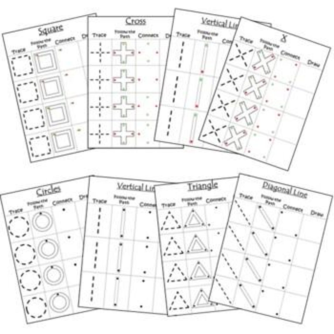 Pre-writing Strokes & Shapes Packet - Fine Motor OT Preschool Tracing ...