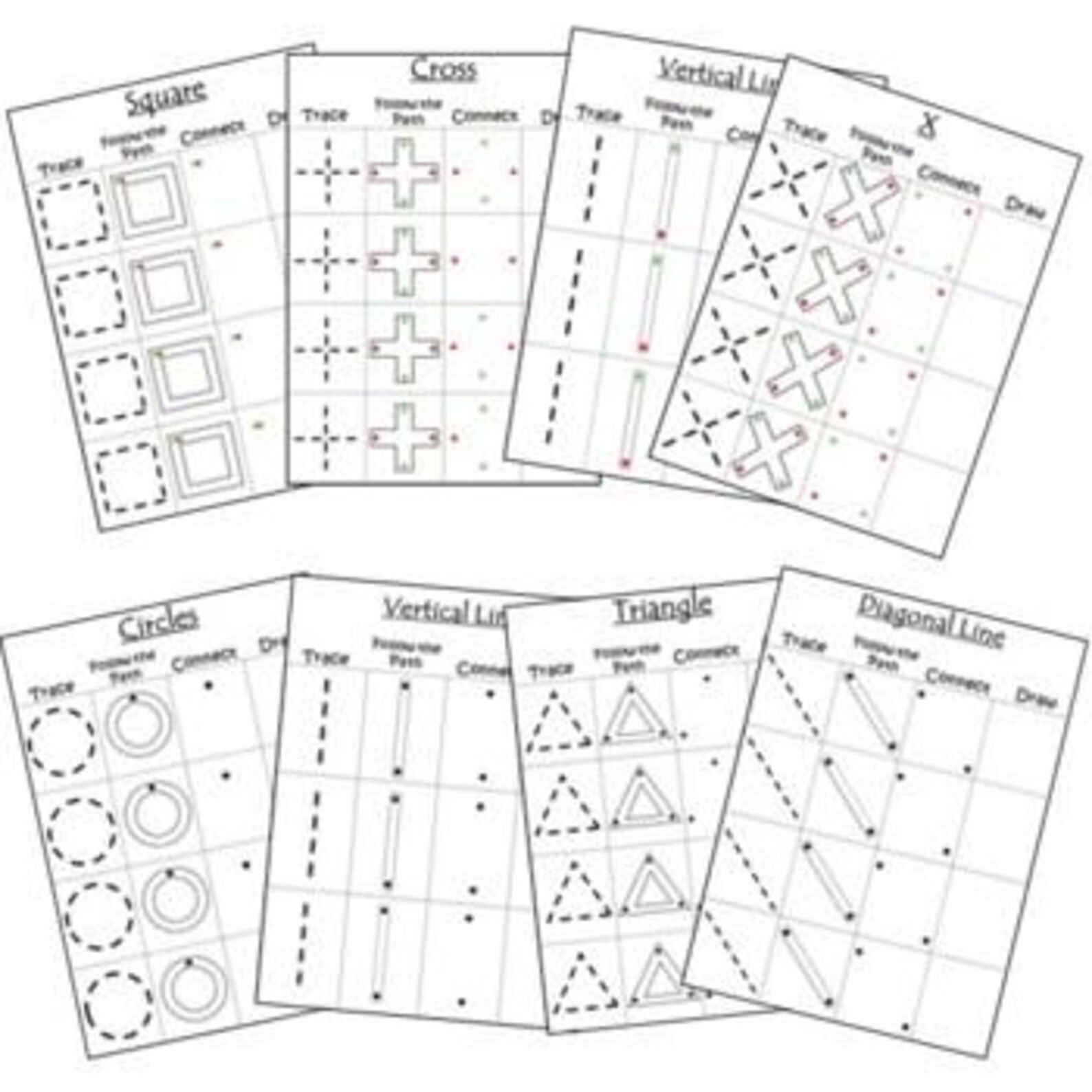 Pre-writing Strokes & Shapes Packet - Fine Motor OT Preschool Tracing ...