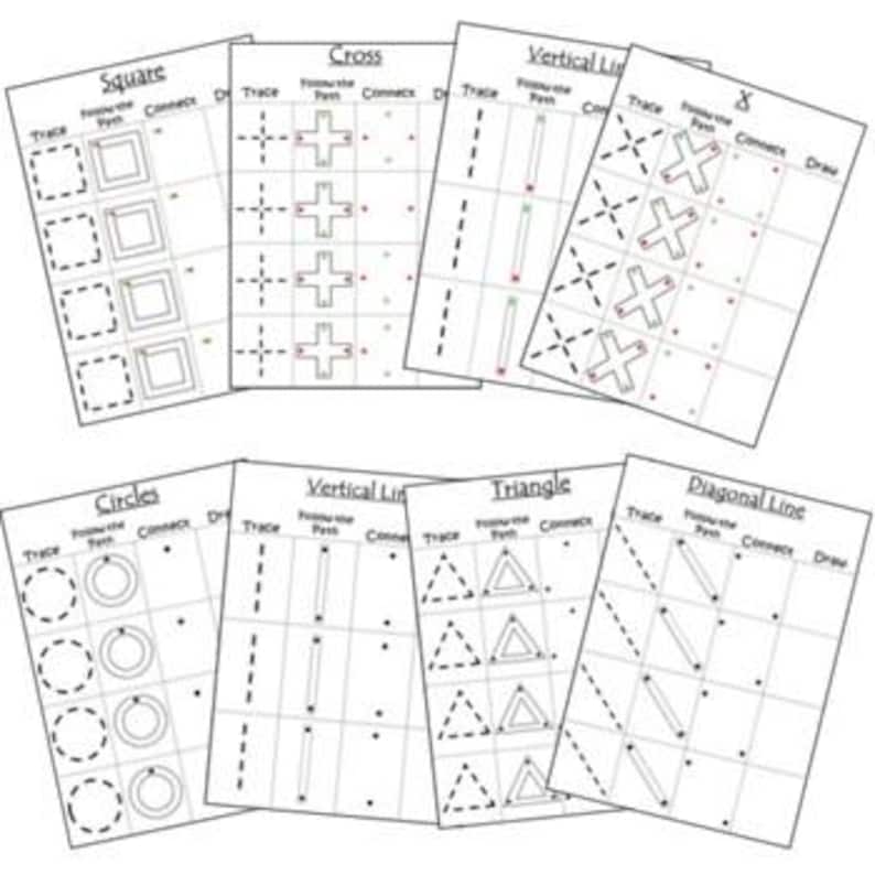 Pre-writing Strokes & Shapes Packet - Fine Motor OT Preschool Tracing ...