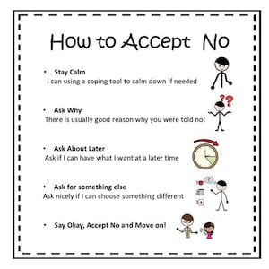 Accepting No Social Story: Emotional Regulation & Coping Skills ...