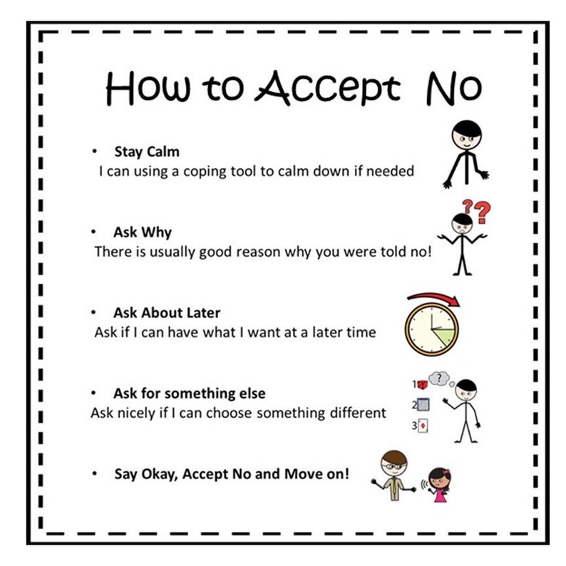Accepting No Social Story: Emotional Regulation & Coping Skills ...