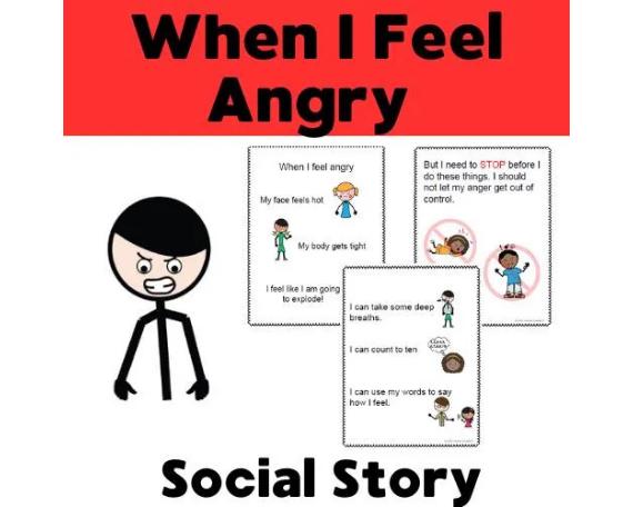 Anger Social Story - "when I Feel Angry"- Printable Emotional ...