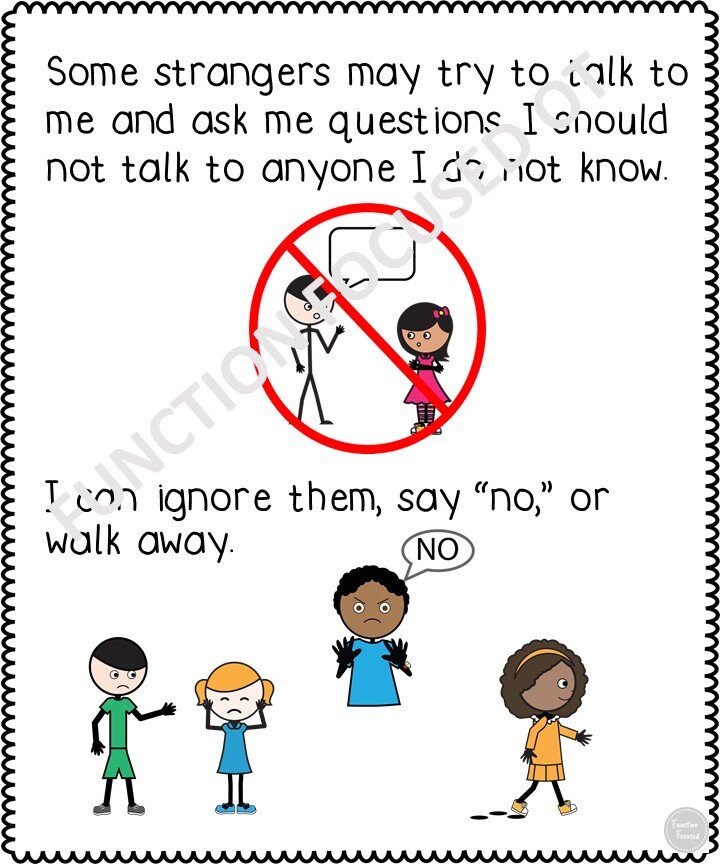 Stranger Safety Social Story: Printable Kids' Safety Narrative (PDF ...