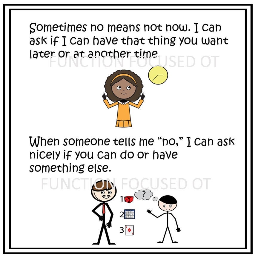 Accepting No Social Story: Emotional Regulation & Coping Skills ...