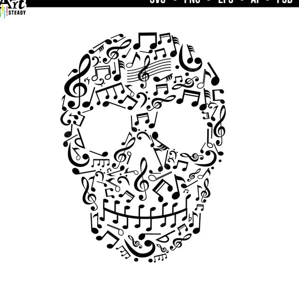 Skull Music Notes - Etsy