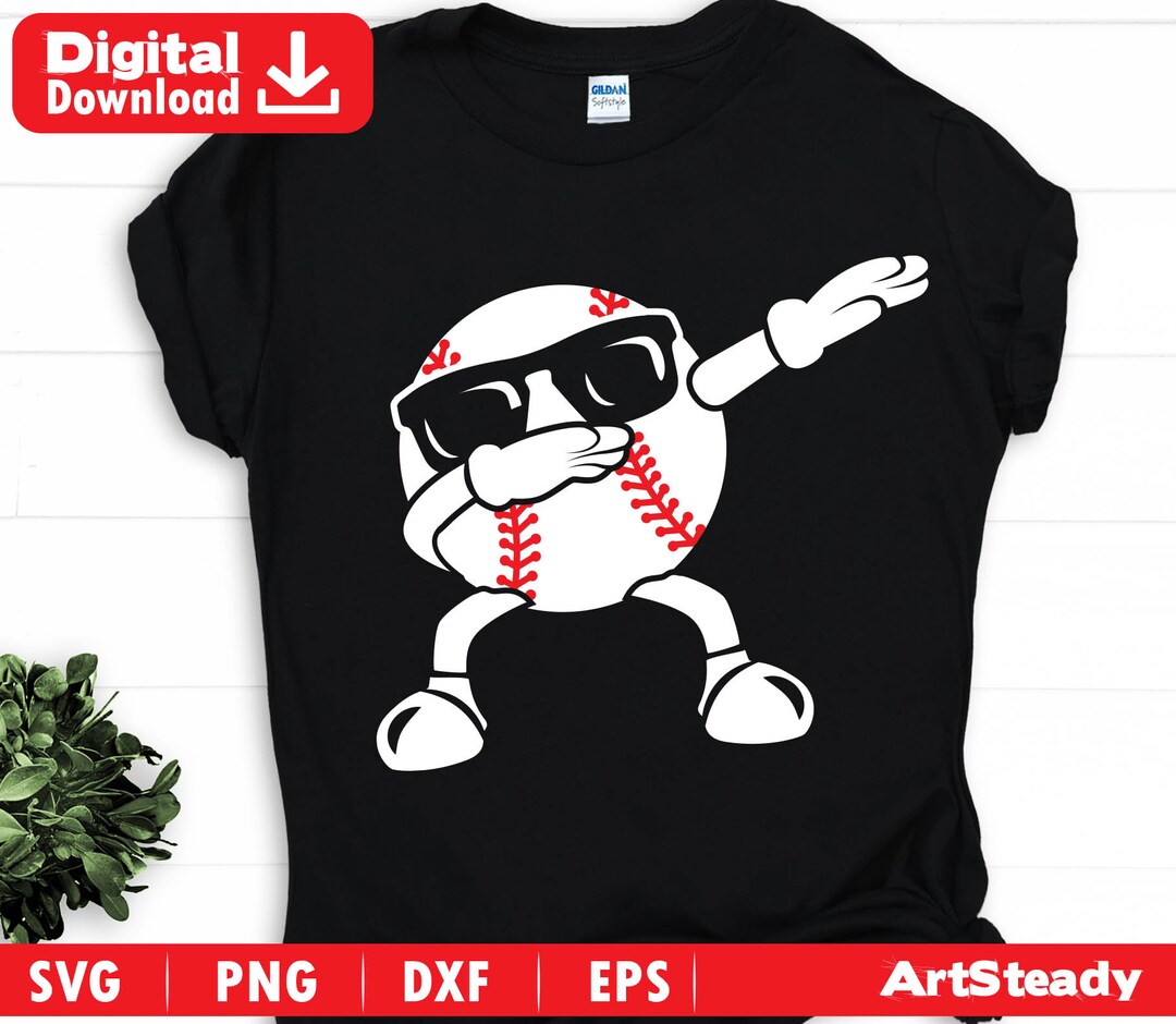 Dabbing Baseball SVG Files for Dad Mom Sister Kids Cool Sports Clipart ...