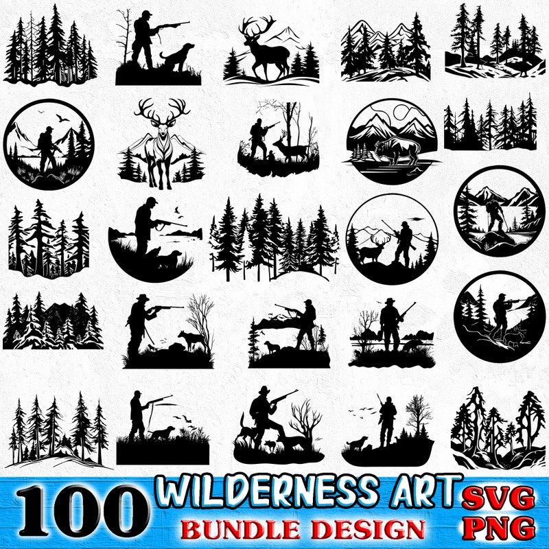 Hunting Scene Svg - Etsy