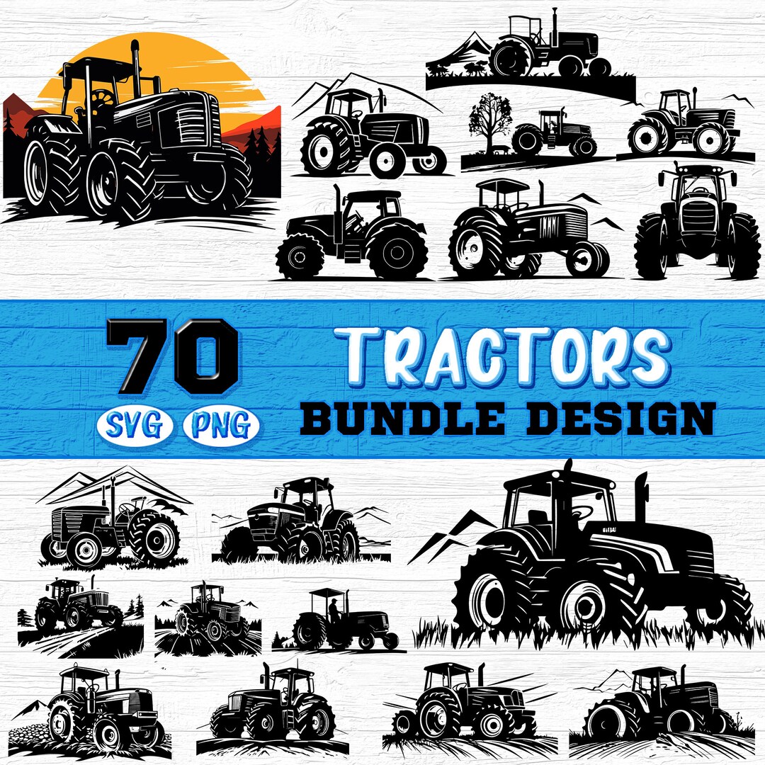 Tractor Bundle SVG, PNG Instant Digital Downloads - Etsy