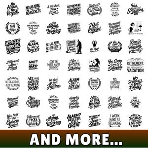 Laser Cut or Engraved Files Retirement Sarcasm DXF Bundle | Humorous ...