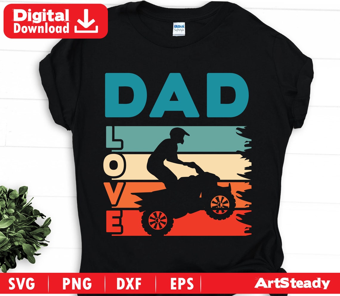 ATV Svg Files Four Wheeler DAD Love Art Vintage Retro - Etsy