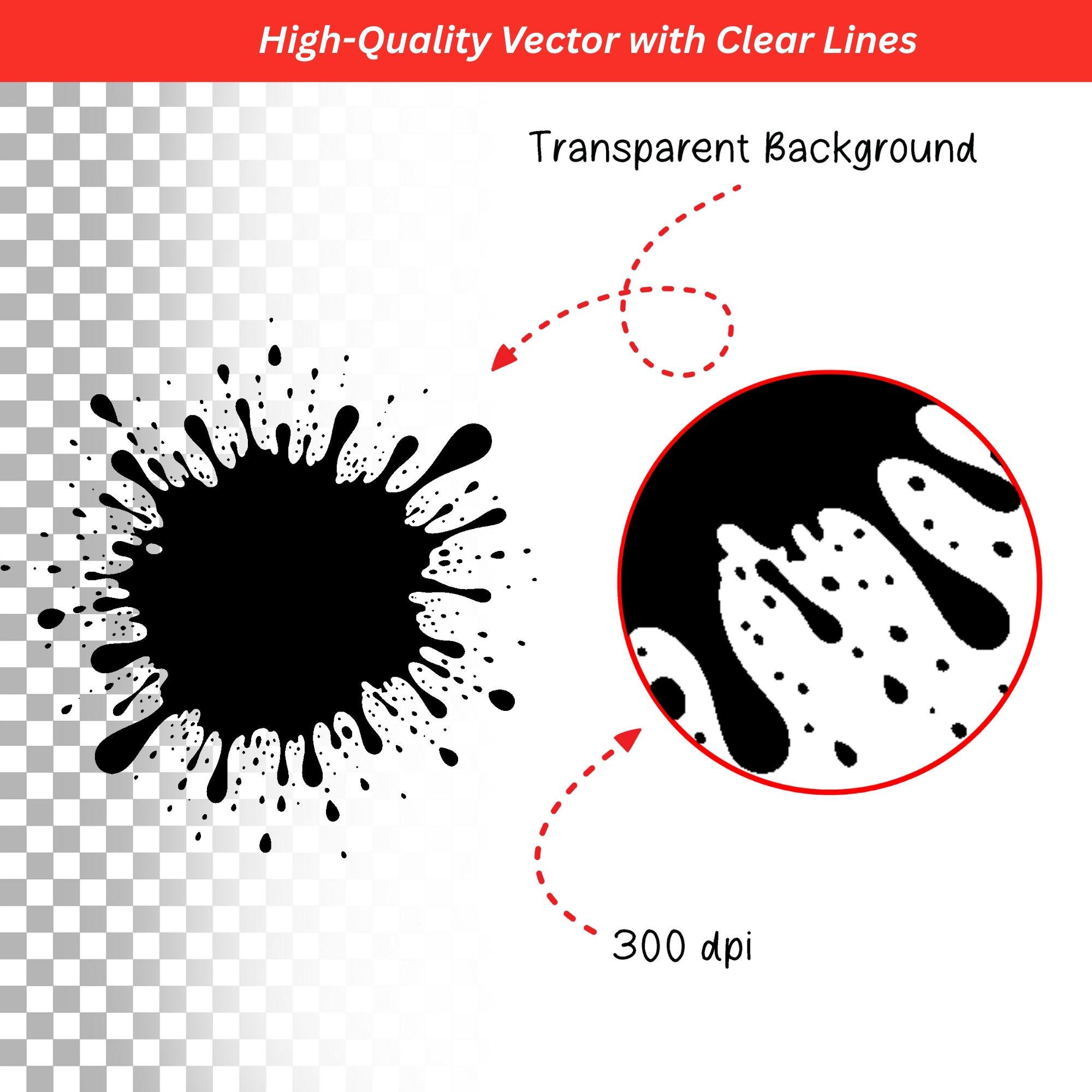 Laser Engrave Files Splatter Grunge Svg Png Pdf & Dxf Bundle Instant ...