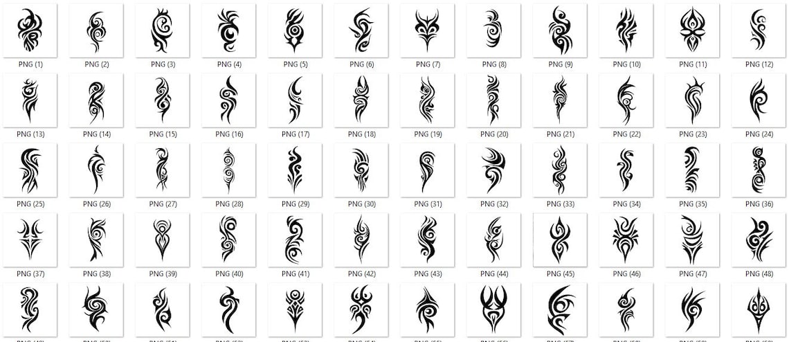 Tribal Tattoo Art Bundle SVG, PNG Instant Digital Downloads - Etsy