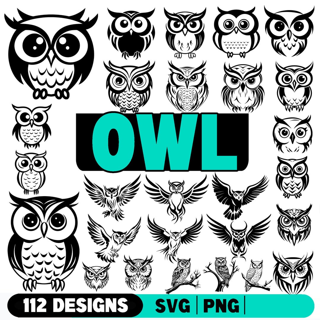 Owl, Bundle SVG, PNG Instant Digital Downloads - Etsy