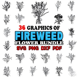 Fireweed Bundle SVG, Png, Dxf, Pdf Instant Digital Downloads - Etsy