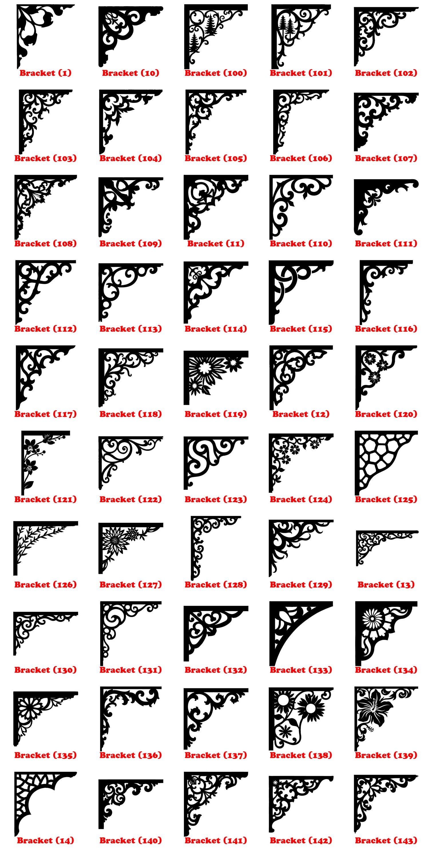 Laser Cut Shelving Bracket SVG & PNG Bundle With 320 Wall Shelf Support ...