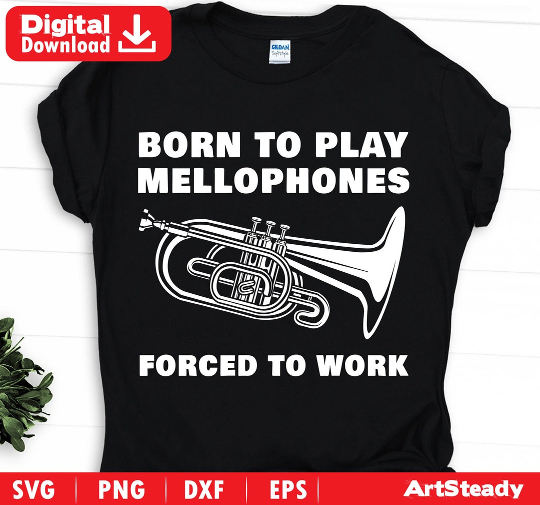 Mellophone Svg Files - Forced to Work Funny Graphic Theme Retro Sunset ...