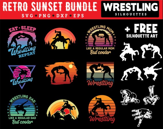 Wrestling Svg Files Art Graphic Theme Bundle Wrestlers Svg - Etsy