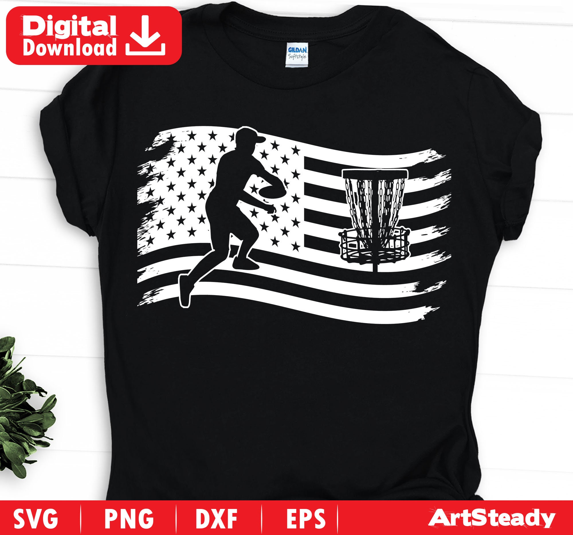 Disc Golf Svg File Art FLAG Discgolf Silhouette SVG Digital - Etsy