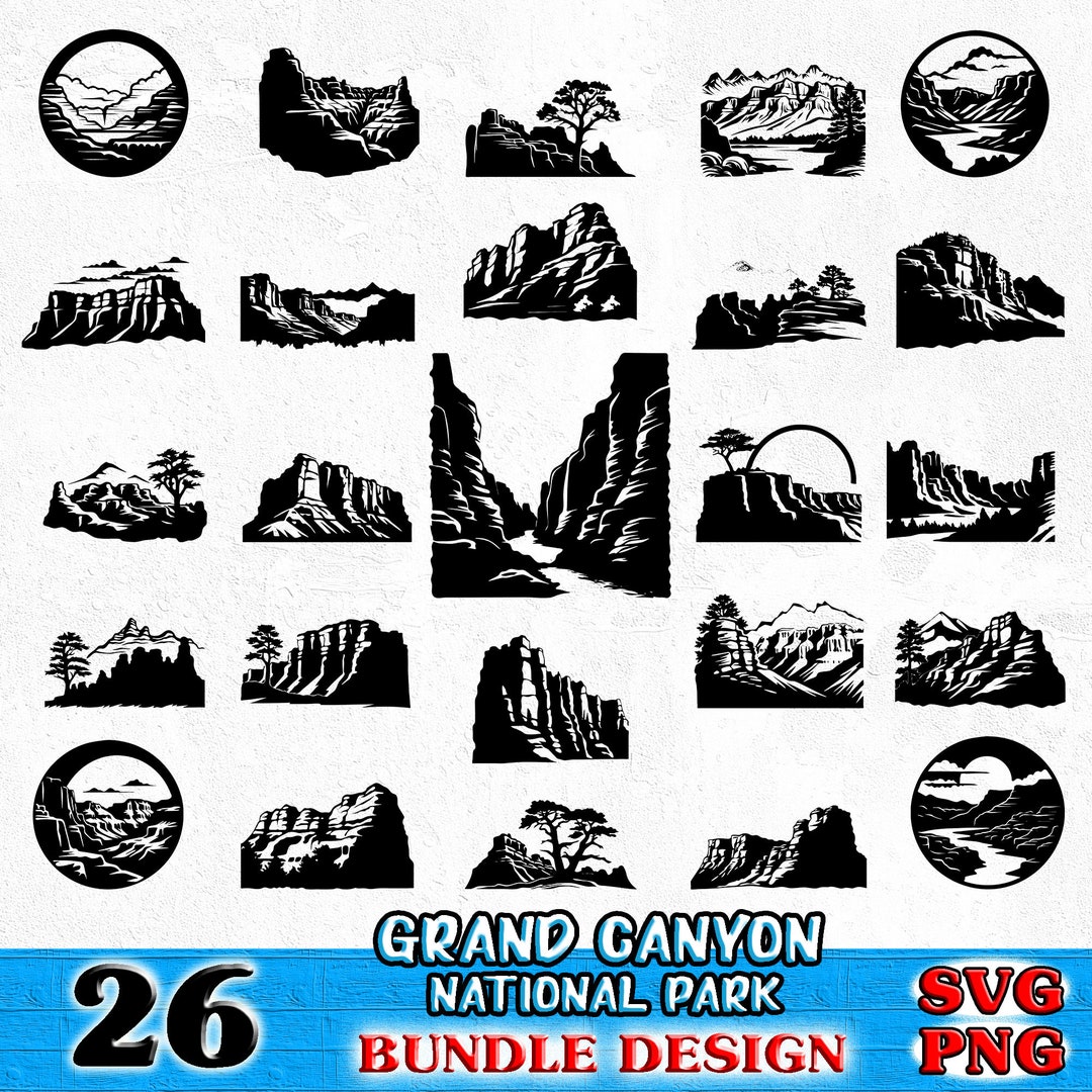 Grand Canyon National Park Bundle SVG, PNG Instant Digital Downloads - Etsy