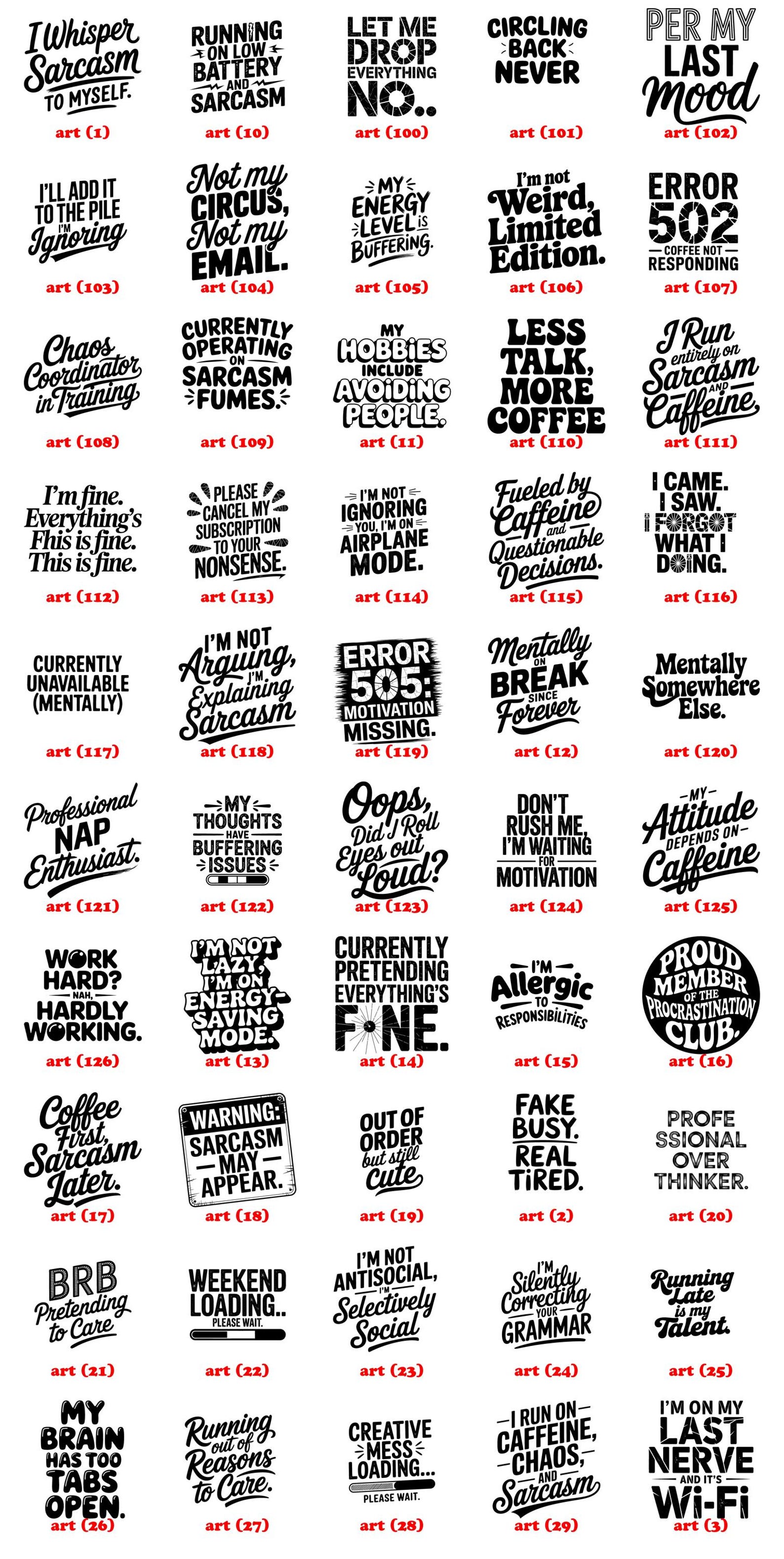 Work Sarcasm Svg Png Pdf & Dxf Bundle Funny Workplace Quote Designs for ...
