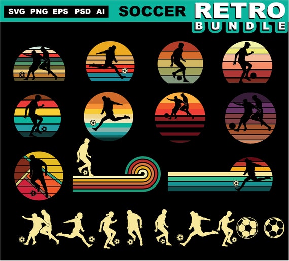 Soccer Svg Files Association Football Sports Svg RETRO | Etsy