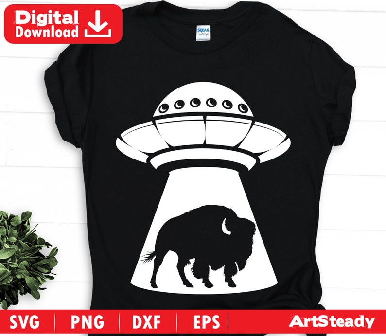 Bison Hunting Svg Files Funny Alien Spaceship Svg Conspiracy - Etsy
