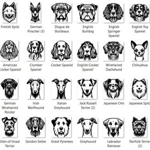 Laser Cut Files SVG and PNG Bundle Designs Dog Heads Faces for ...