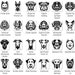 Laser Cut Files SVG and PNG Bundle Designs Dog Heads Faces for ...
