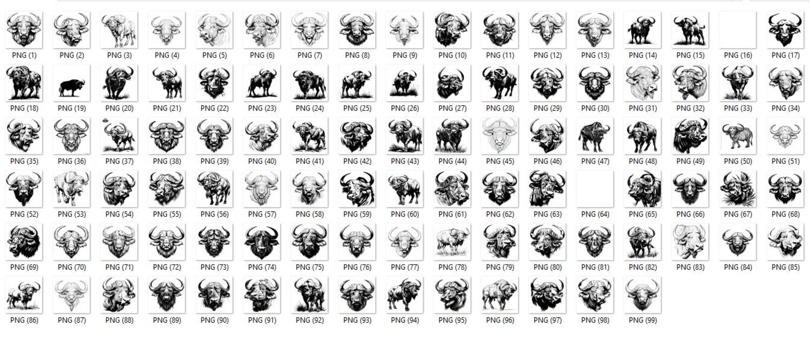 Cape Buffalo Bundle SVG, Png, Dxf, Pdf - Instant Digital Downloads - Etsy