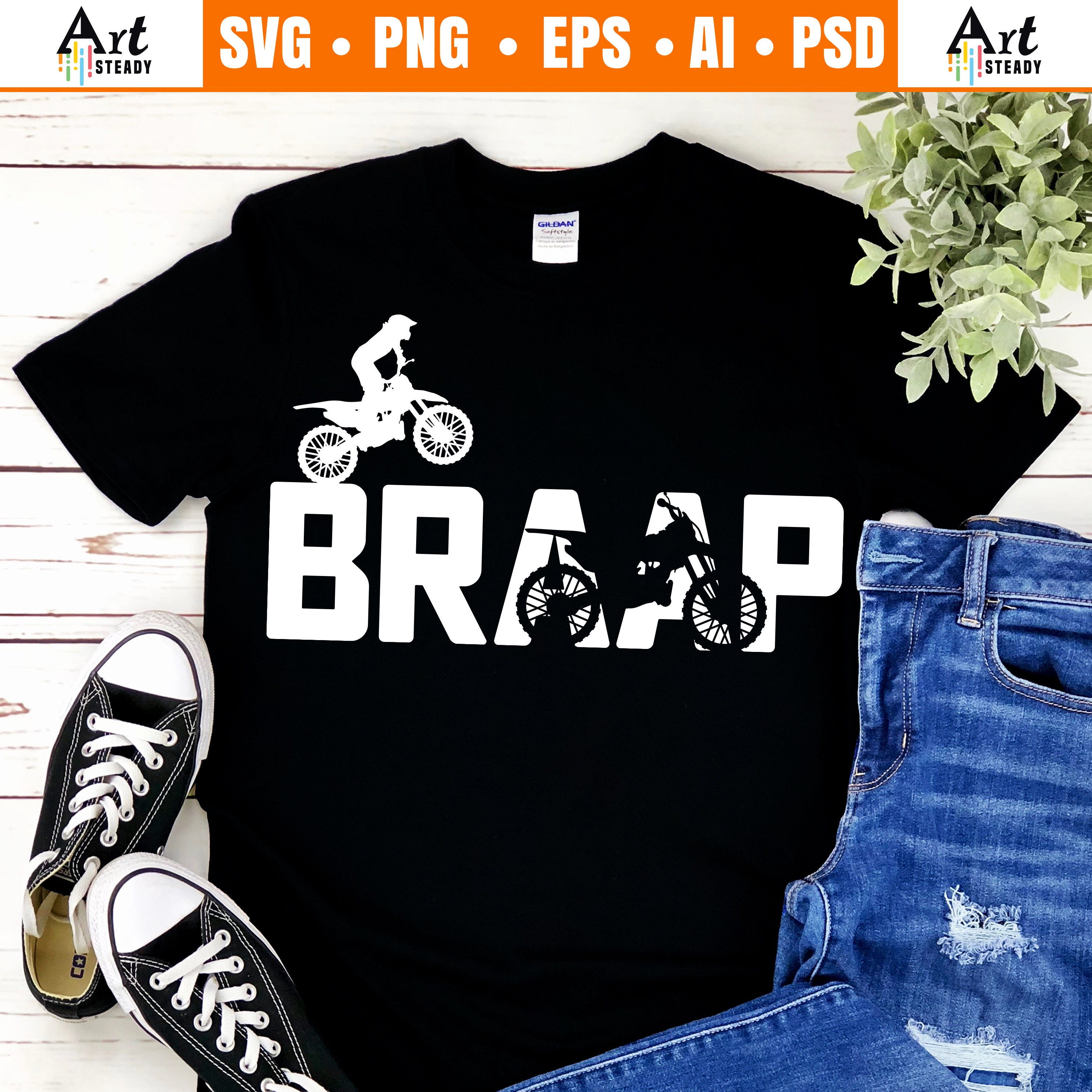 Motocross Svg or Dirbike Racing Svg BRAAP Motorcycle Cool Art - Etsy ...