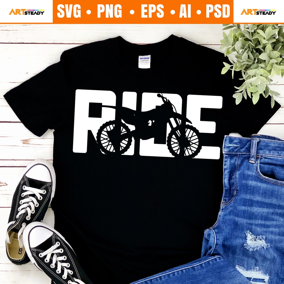 Motocross Svg or Dirbike Racing Svg RIDE Motorcycle Cool Artsy - Etsy