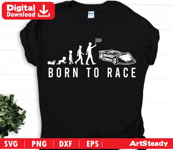 Dirt Track Racing Svg Files funny Human Evolution Graphic - Etsy