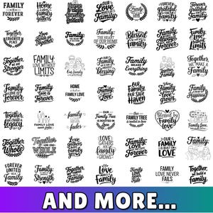 Family Love SVG | Heartwarming Phrases SVG Bundle | Inspirational DXF ...