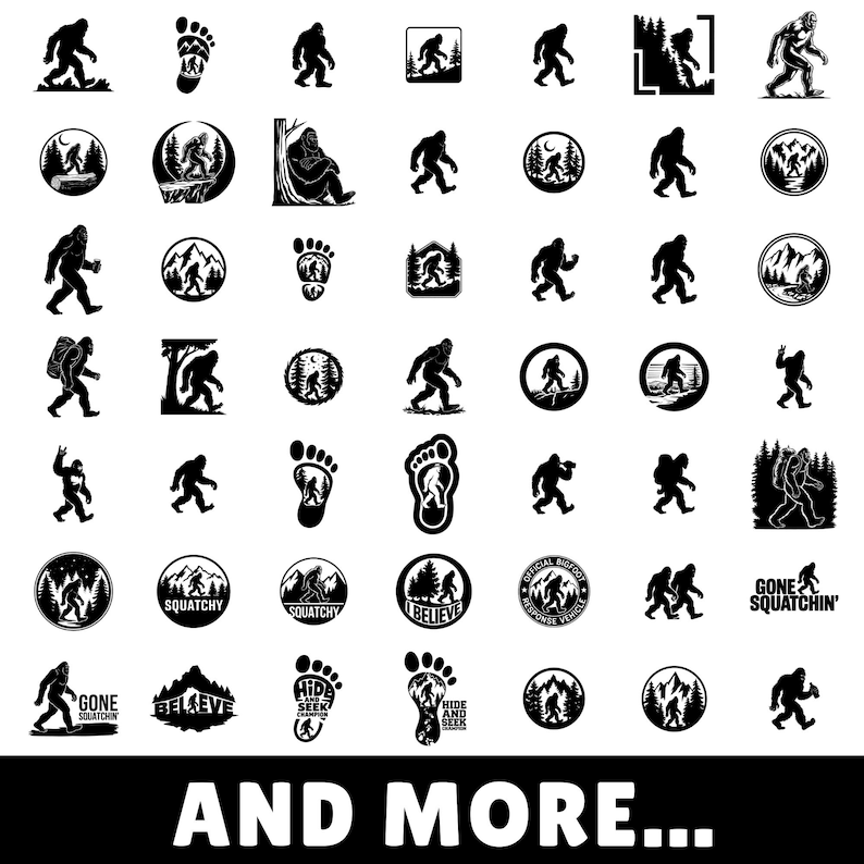 Bigfoot DXF Bundle | Sasquatch Laser Cut Files | Yeti CNC Patterns ...