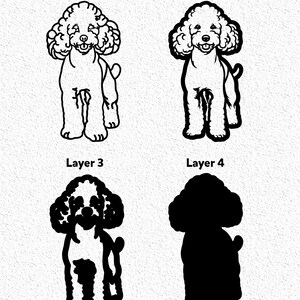 Multi Layer Laser Cut Files Bundle Dxf Svg Pdf and Eps - Standing Dogs ...