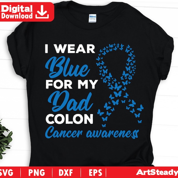 I Wear Blue for My Dad - Etsy