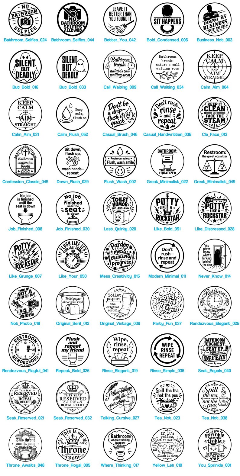 Bathroom Humor Coaster SVG & PNG Bundle With Funny Sayings for Digital ...