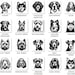 Dog Breeds Faces SVG Bundle Laser Cut Engraving CNC Files ( Instant ...