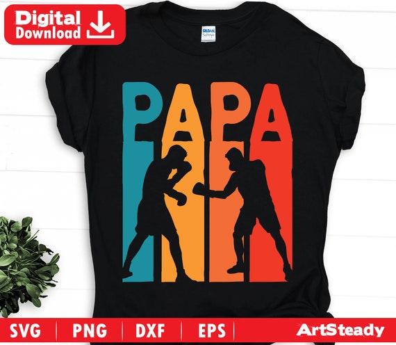 Boxing Svg Files Retro Art Papa Vintage Art Digital Download - Etsy