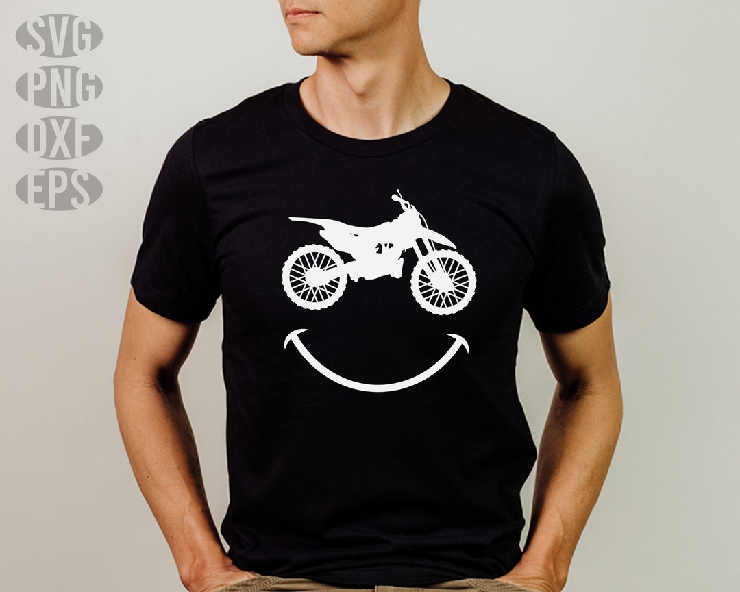 Motorcycle SVG Smiley Face, Motocross Motorbike SVG, Dirtbike Clipart ...