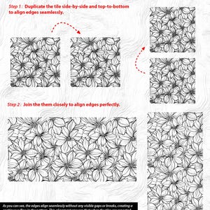 Daisy Flower Floral Seamless Pattern Svg Files Bundle Svg Dxf Png Dxf ...