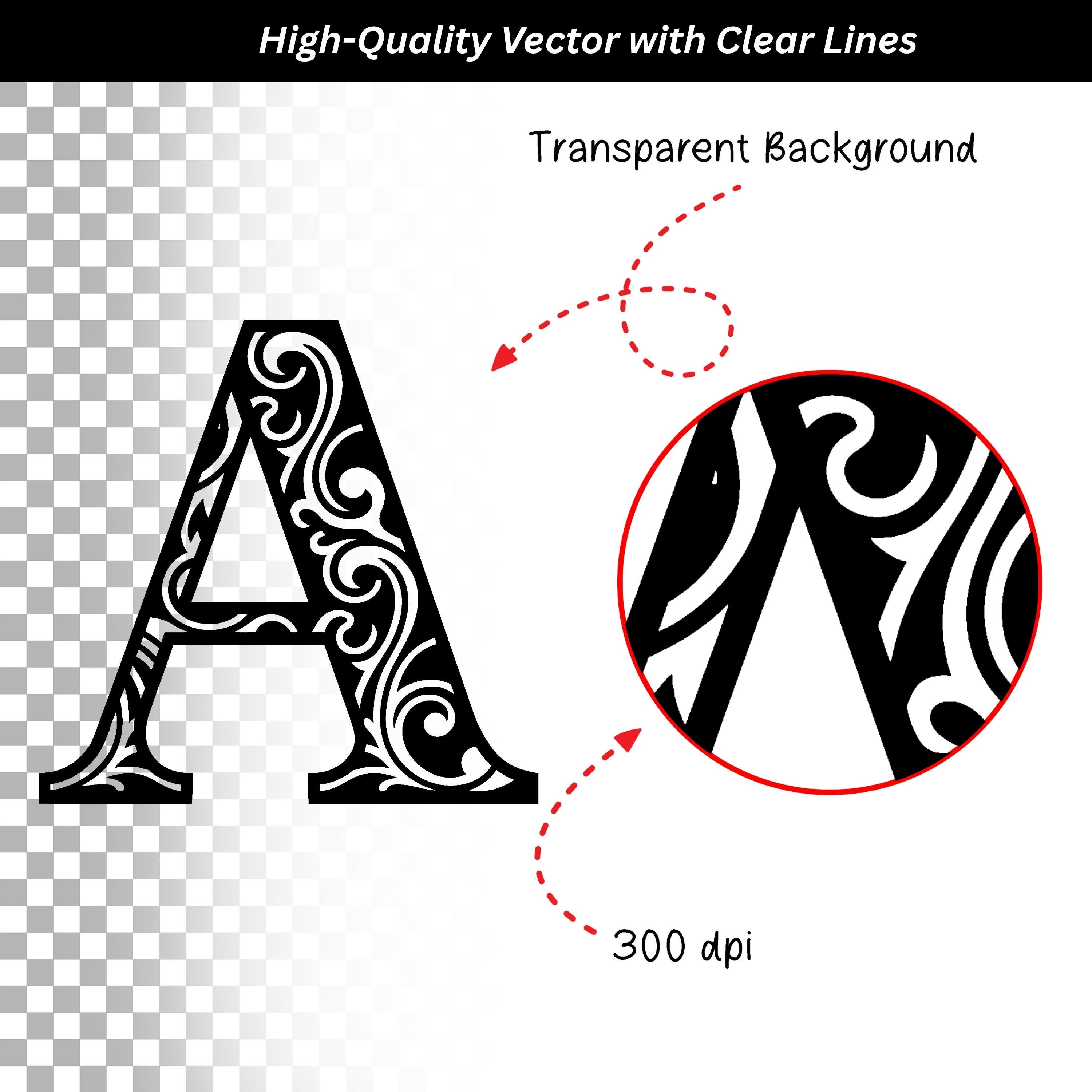 Laser Engrave Files Tooled Leather Alphabet A–Z Svg Png Pdf Bundle ...