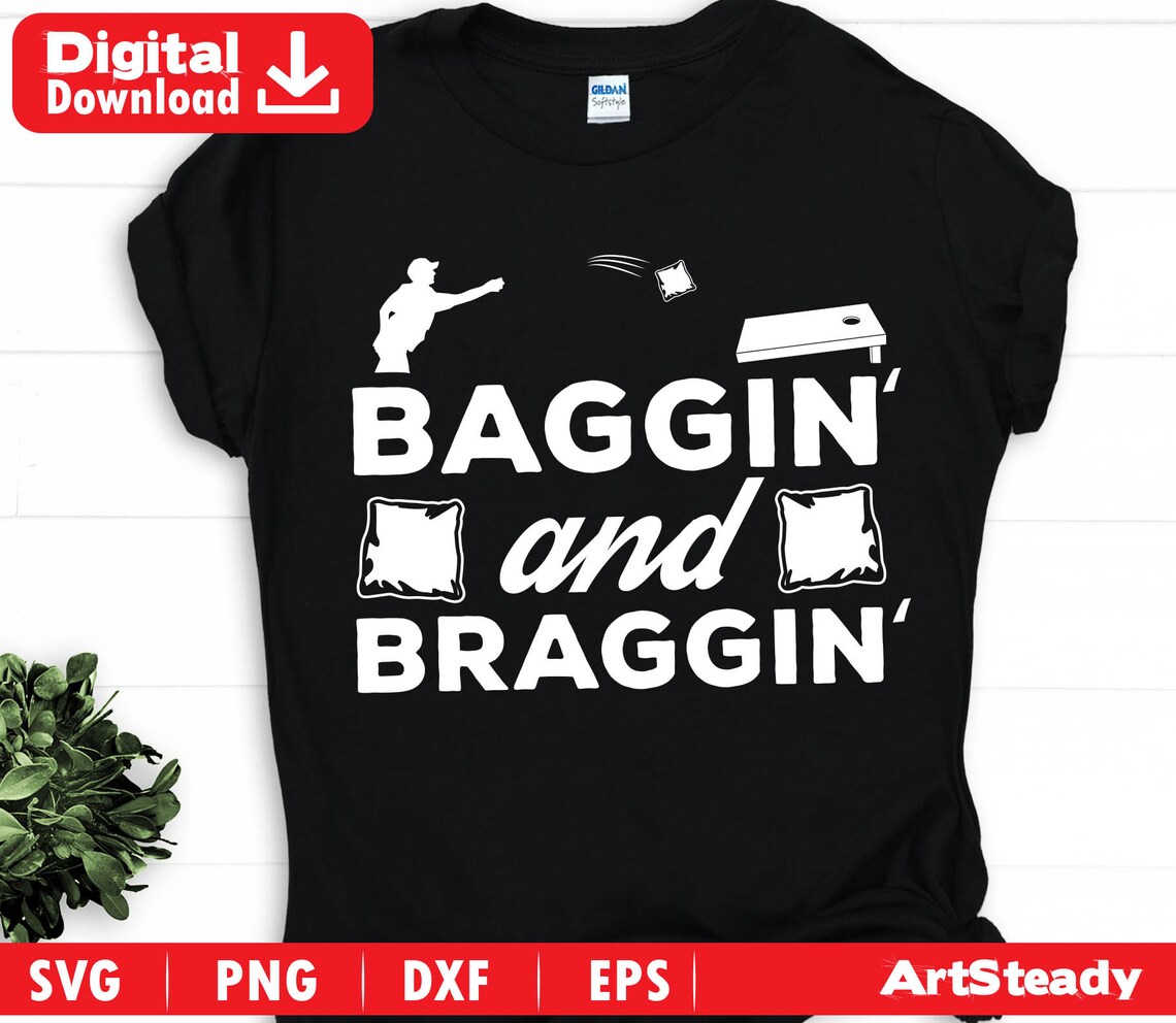 Cornhole Svg Files Baggin and Bragging Funny Cornhole Memes - Etsy