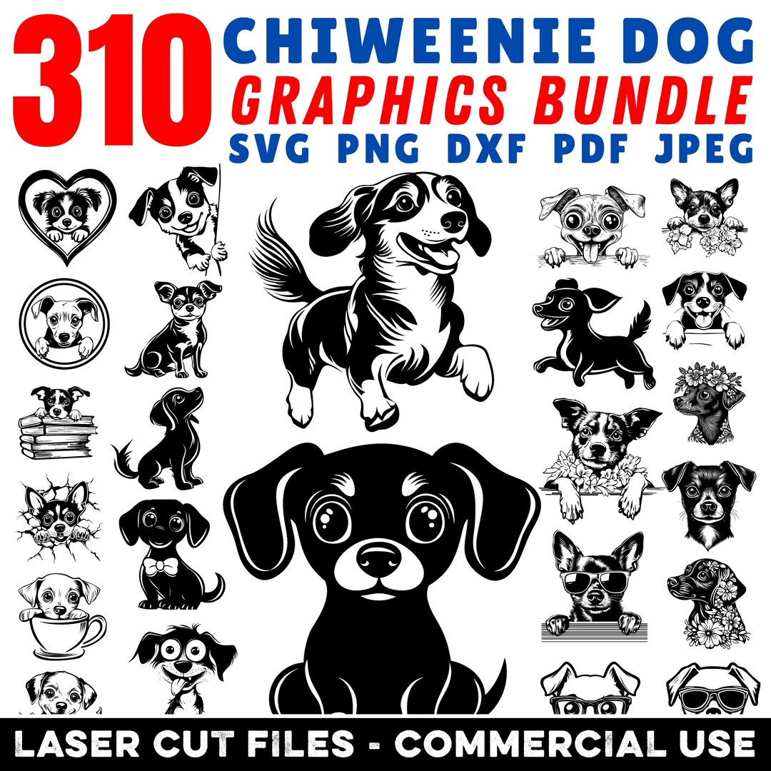 Hiweenie Dog Laser Cut | Dachshund Halloween CNC File | Weiner Dog DXF ...